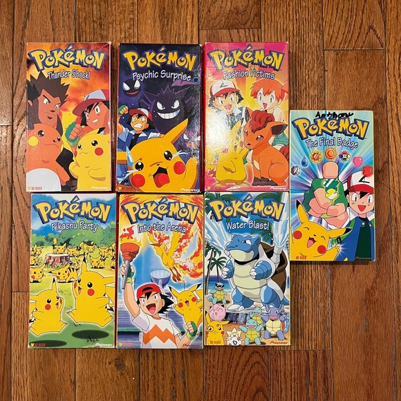Pokemon | Media | 7 Vintage 9s Pokemon Lot Vhs Tapes Tv Show Viz Video ...